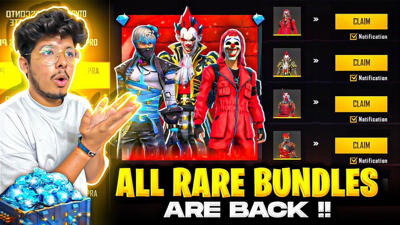 Free Fire🔥 All Rare Bundles & Items Are Back😍Wasting 10,000💎Diamonds in ...