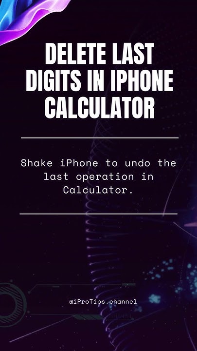 Delete last digits in iPhone Calculator - YouTube
