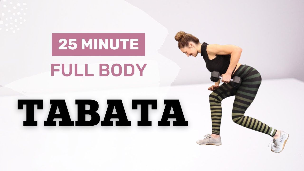 25 Minute Full Body Dumbbell Tabata Workout [no jumping] - YouTube
