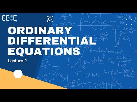First ODEs || Lecture 2 - YouTube