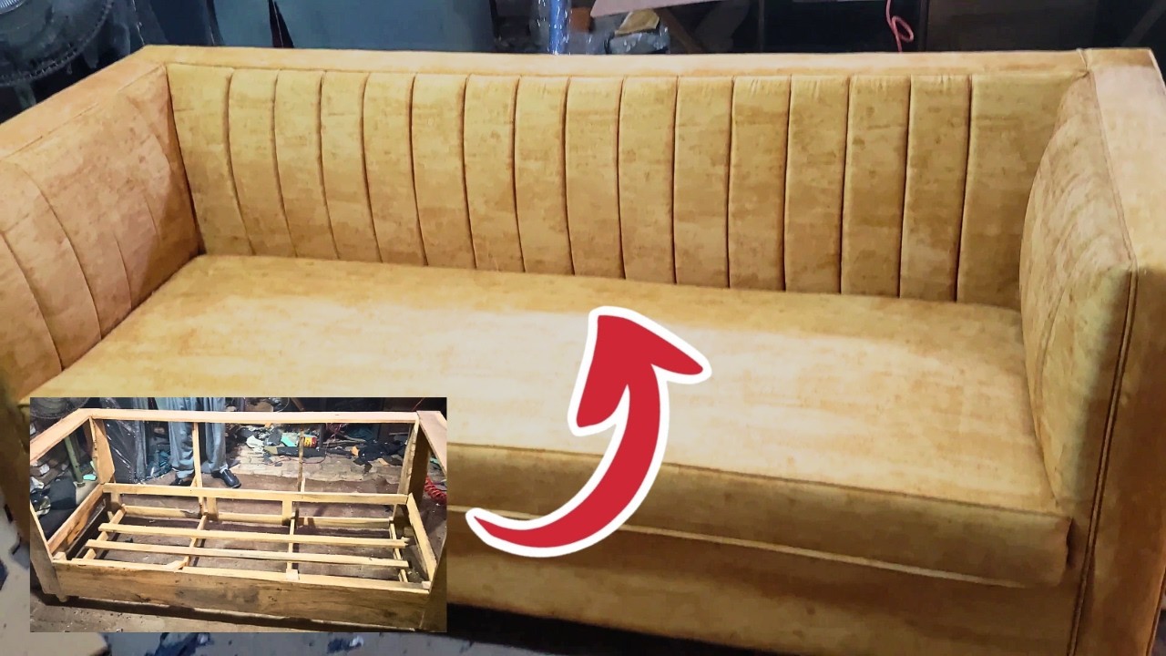 Amazing Process of Making Channel Tufted Tuxedo Sofa - YouTube