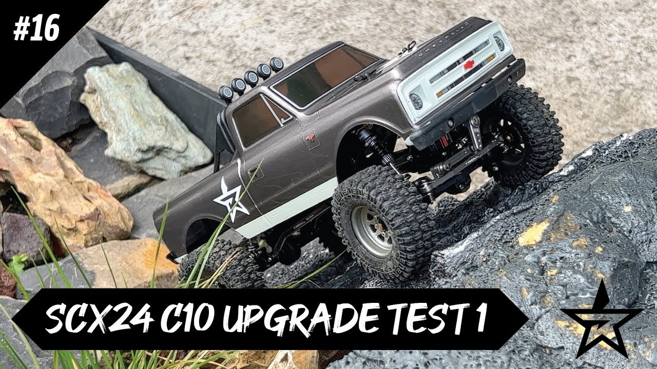 SCX24 C10 Upgrade Test 1 – Wheels, Tires, Shocks, Servo, Links | Ep.16 ...