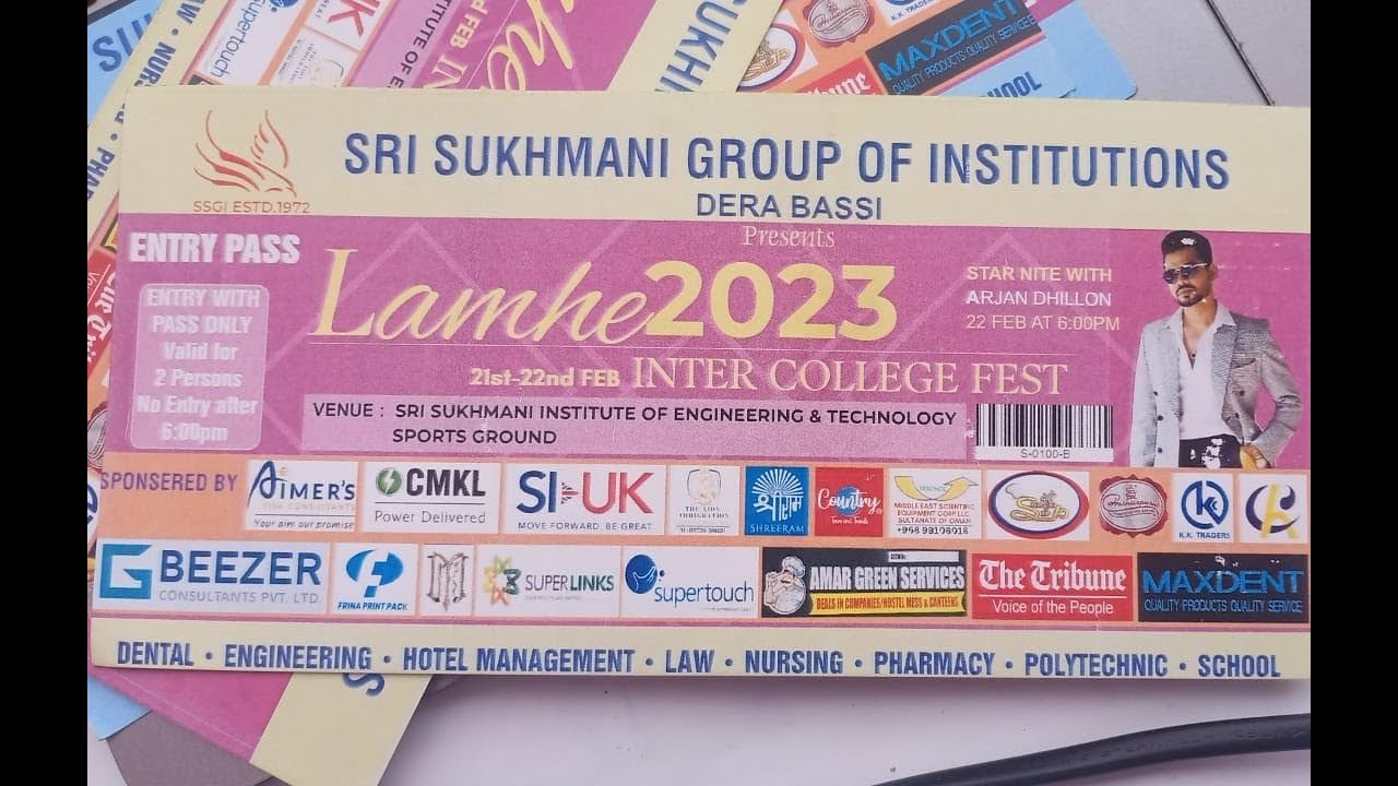 Lamhe 2023 Inter College Fest at Sri Sukhmani Group of Institutions on ...