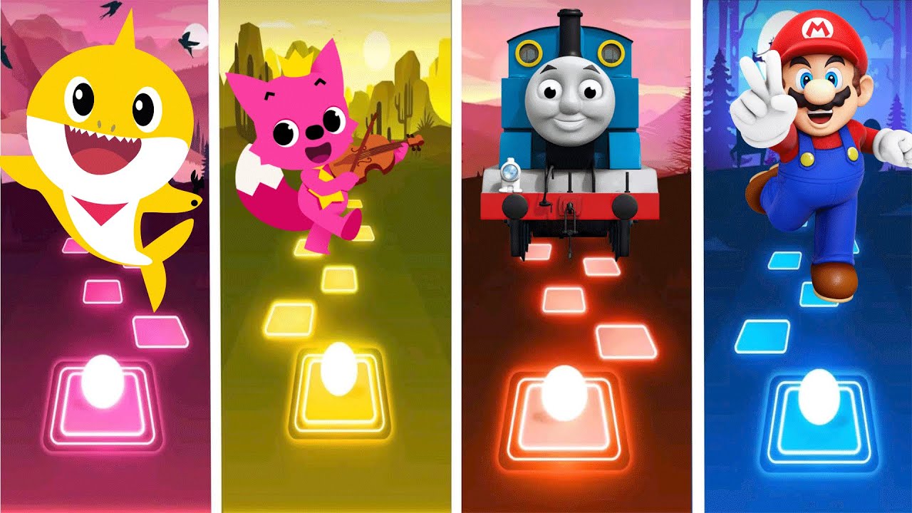 Baby Shark 🆚 Pinkfong 🆚 Thomas Train 🆚 Super Mario. 🎶 Who Is Best ...