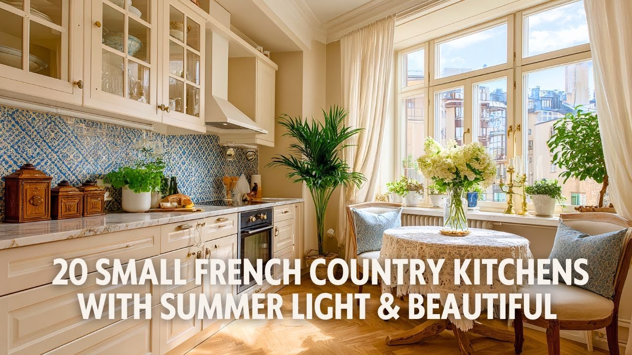 20 Small French Country Kitchens with Summer Light & Beautiful Antique ...
