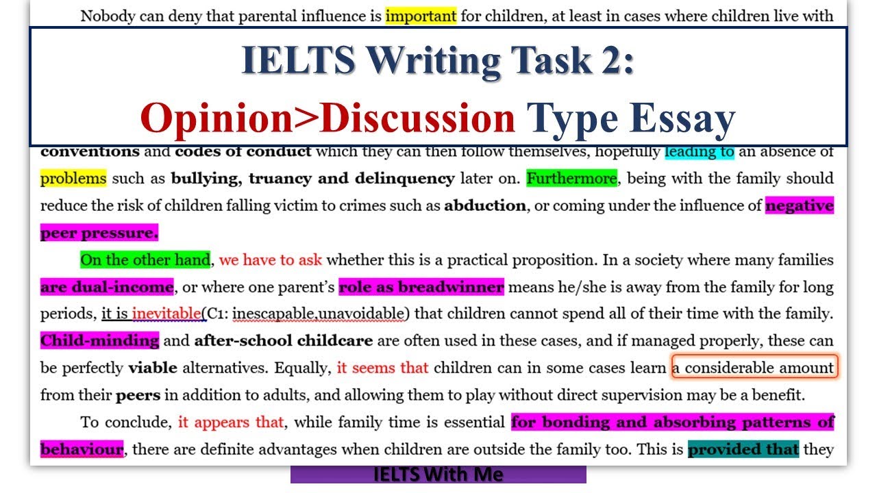IELTS Writing Task 2: Opinion (Discussion) Type Essay - YouTube
