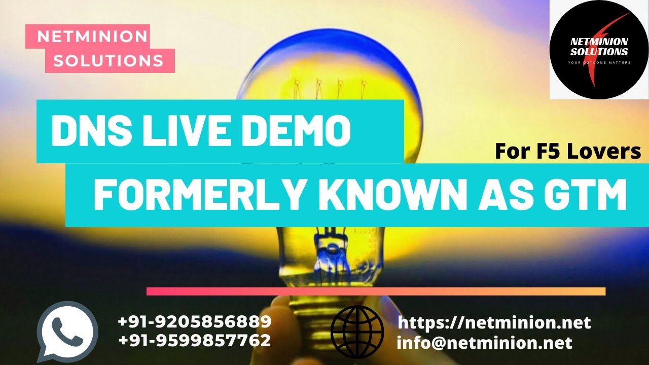 F5 GTM|| Intelligent-DNS # Demo 21st Nov 2020 # Understanding #Training ...