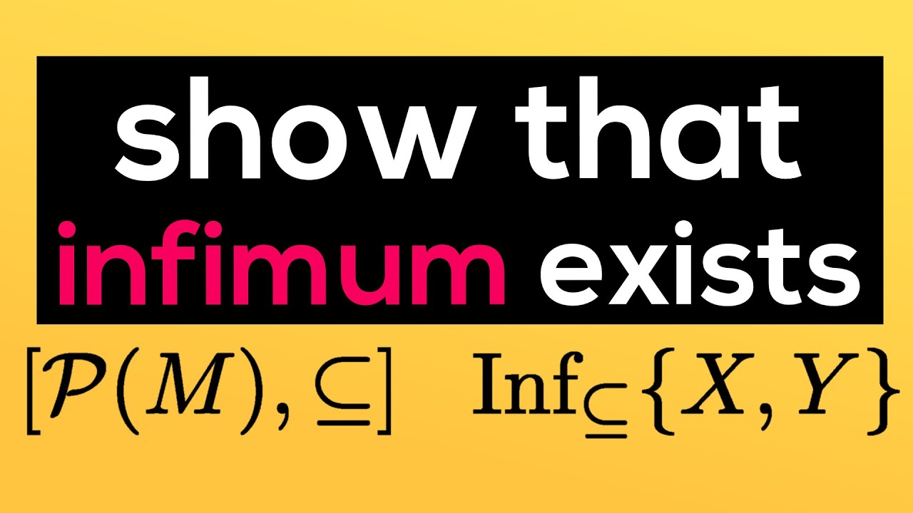 Showing that the Infimum of {X,Y} Exists in the Partial Order [ Ƥ(M), ⊆ ...