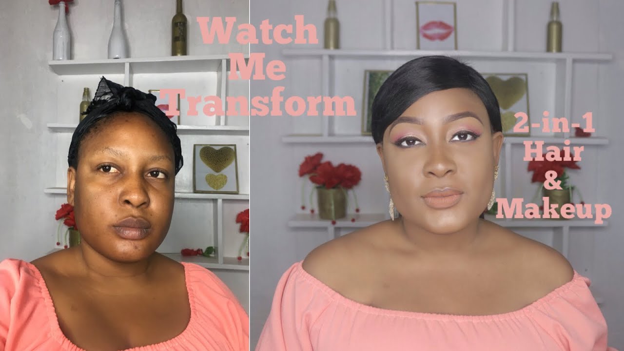 HAIR AND MAKEUP TRANSFORMATION | GRWM| GLAMBYIZIE - YouTube
