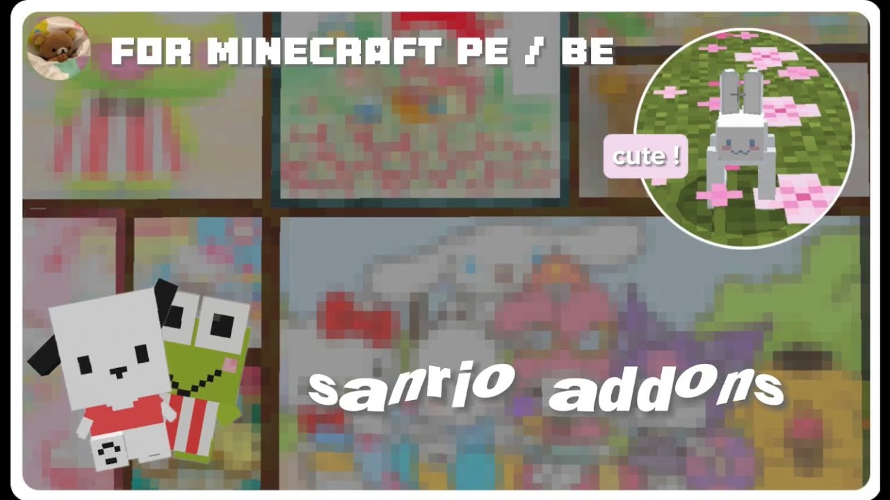 🌷 sanrio addons — for minecraft pe / be - YouTube