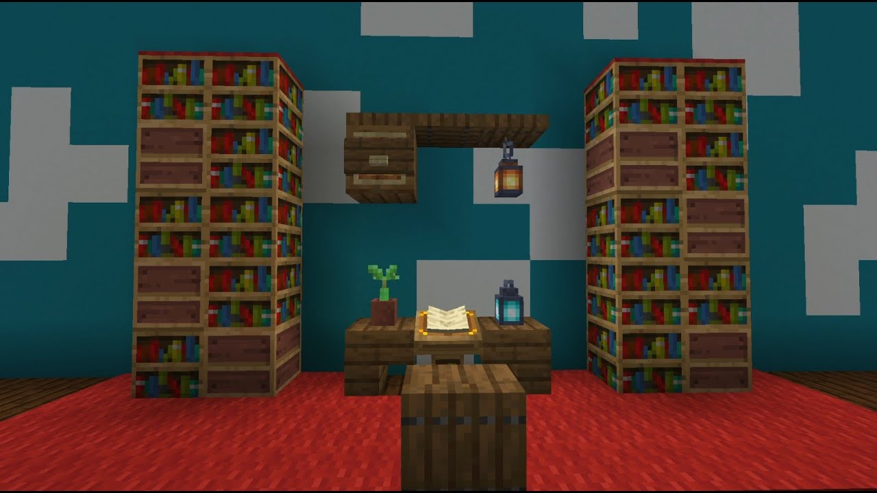 How to make study table in minecaft 1.19 - YouTube