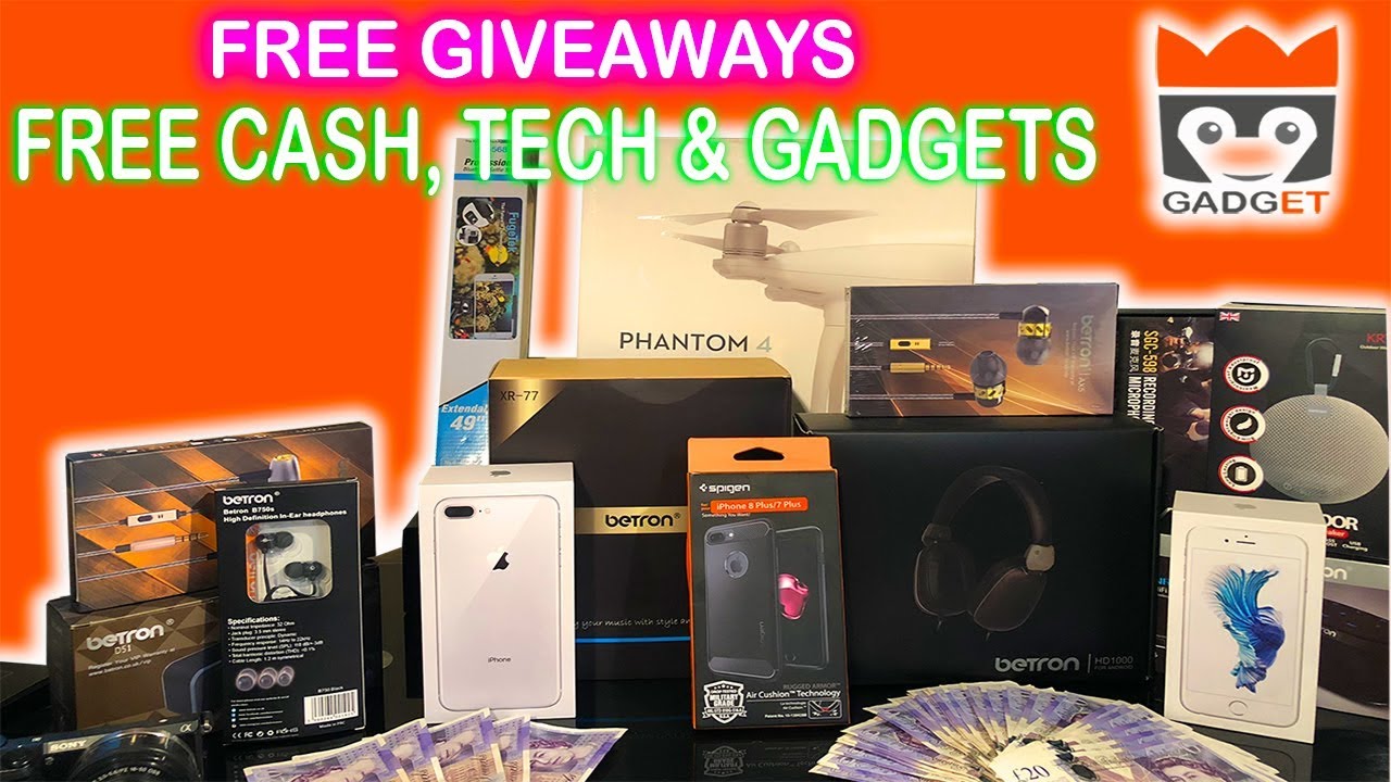 3 Free - Cash - Tech & Gadget Giveaways For 2018 - YouTube