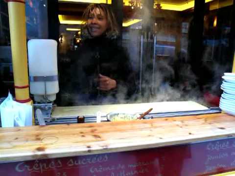 Making Crepes In Paris France - YouTube