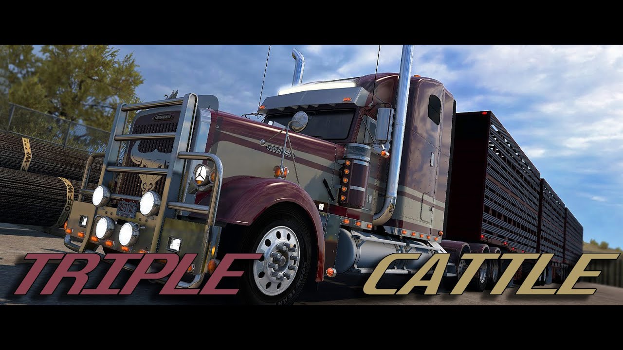 Trucking - Triple B-train Cattle hauler - YouTube