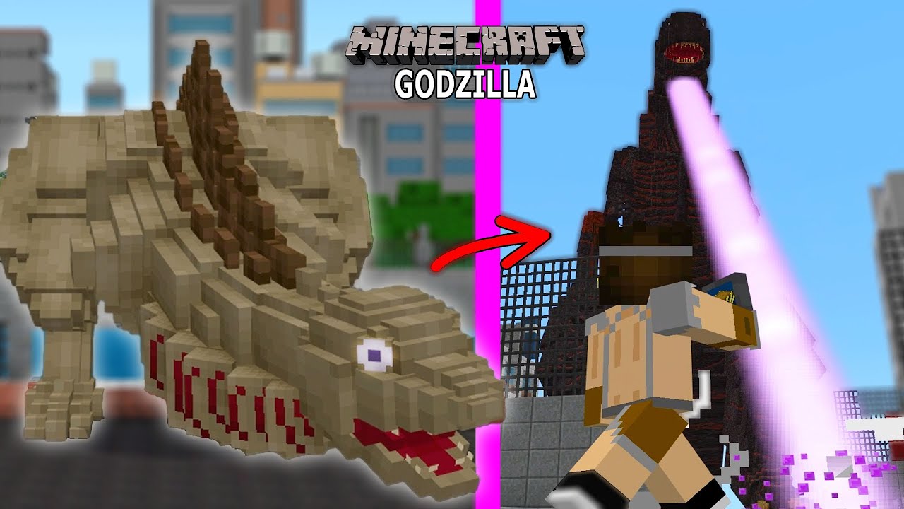 SHIN GODZILLA EVOLUCIONA EN MINECRAFT Y REVIENTA LA CIUDAD! Tengo que ...