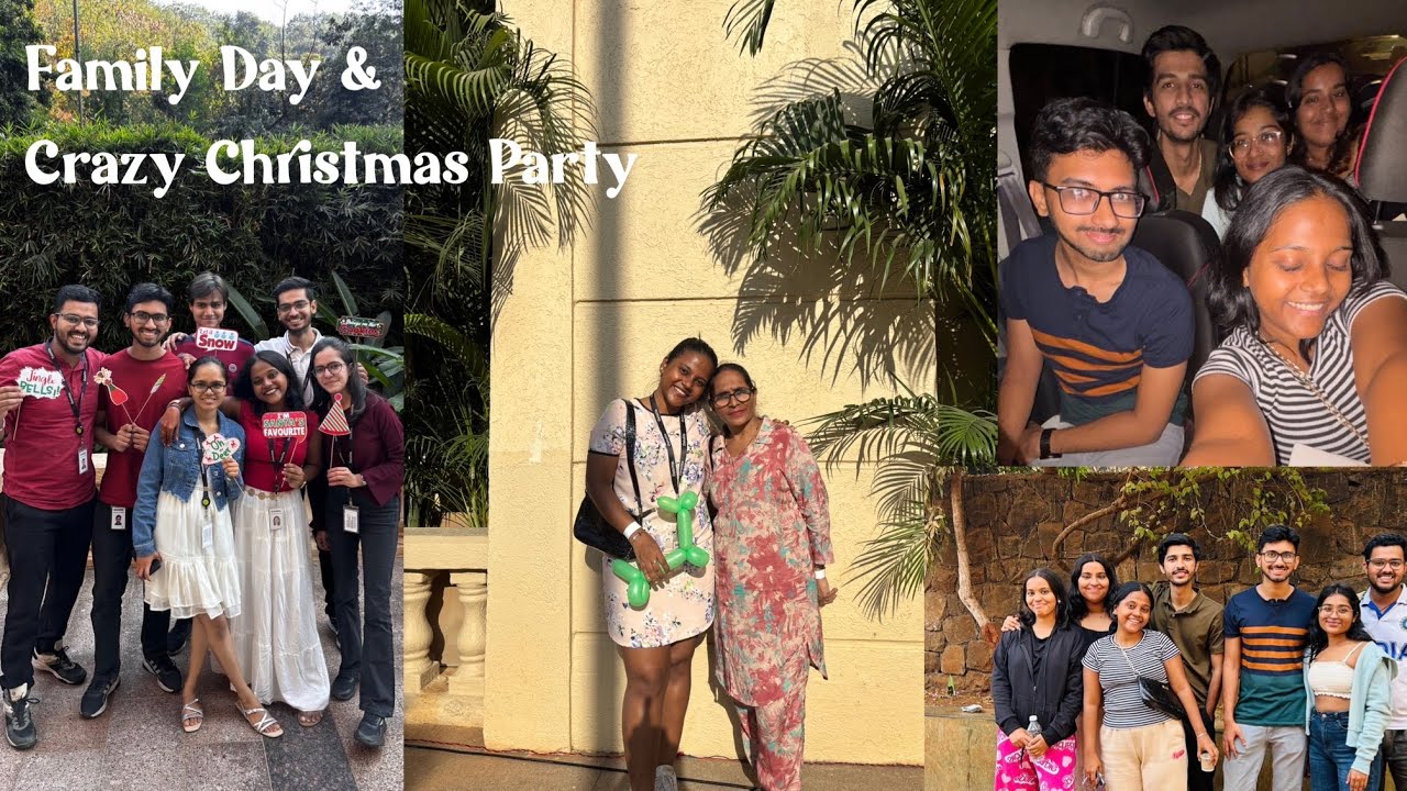 My mom visits my office for the first time & Christmas party 🎄🥰| Family ...
