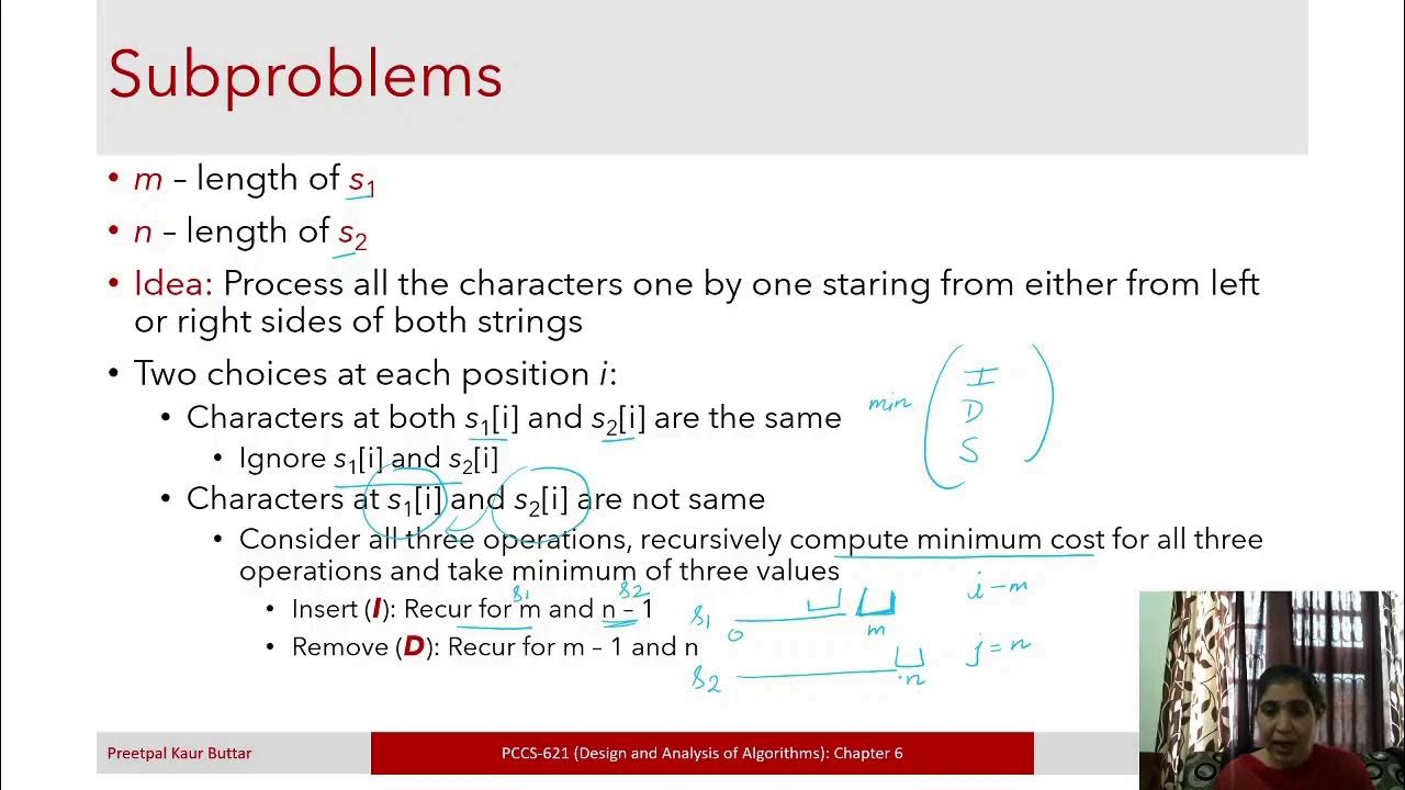 6.8 Dynamic Programming - Minimum Edit Distance - YouTube