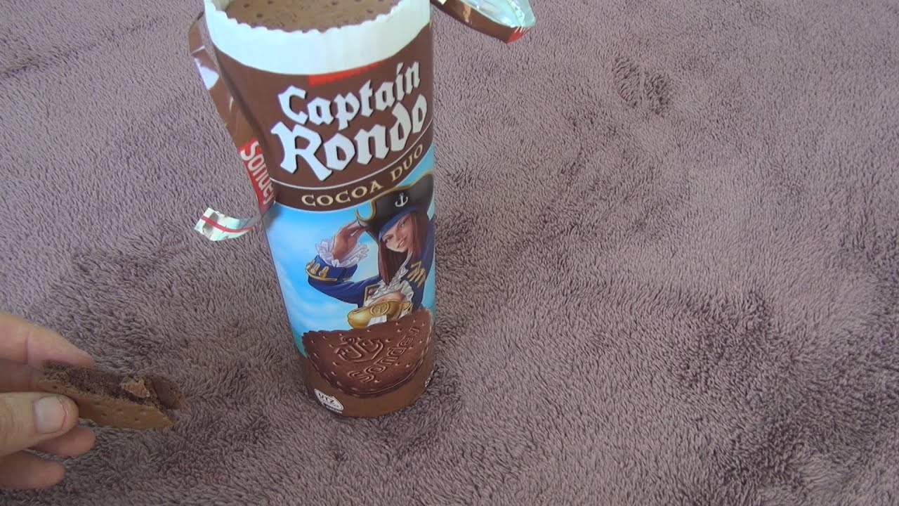 Unboxing and test of Sondey Captain Rondo Cocoa Duo Sandwich Biscuit ...