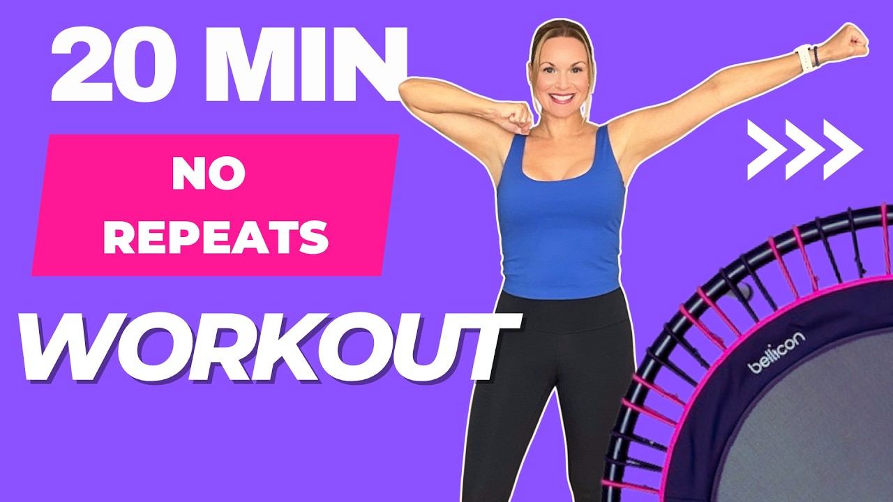 20-Minute Rebounder Workout For Weight Loss | No Repeats, Full-Body ...