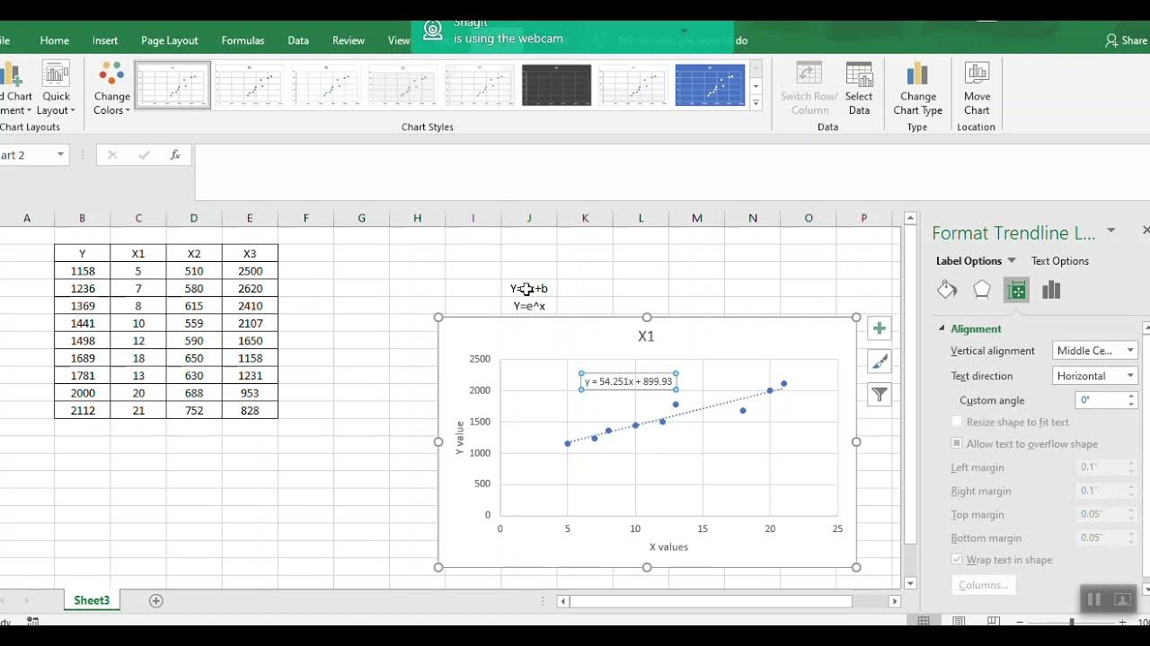 Simple Regression and Multiple Regression on Excel - YouTube