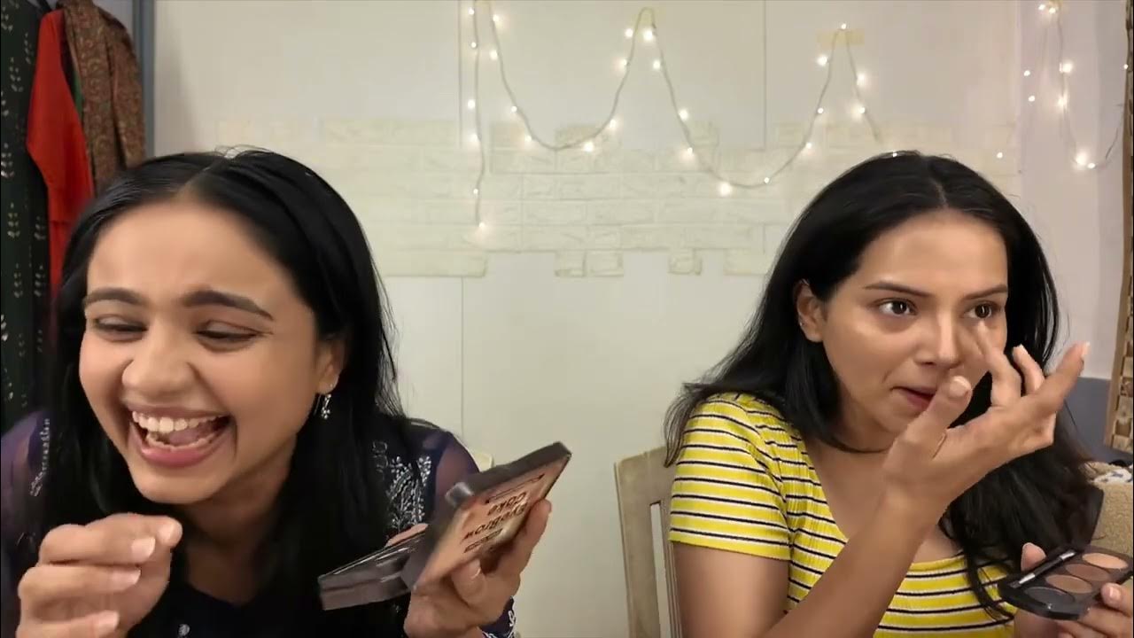 5 products makeup challenge with Titeeksha | fun on set | makeup room | saatvya mulichi saatvi ...