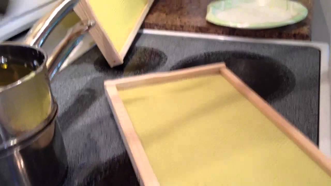 How to prepare plastic foundation for honeybees - YouTube