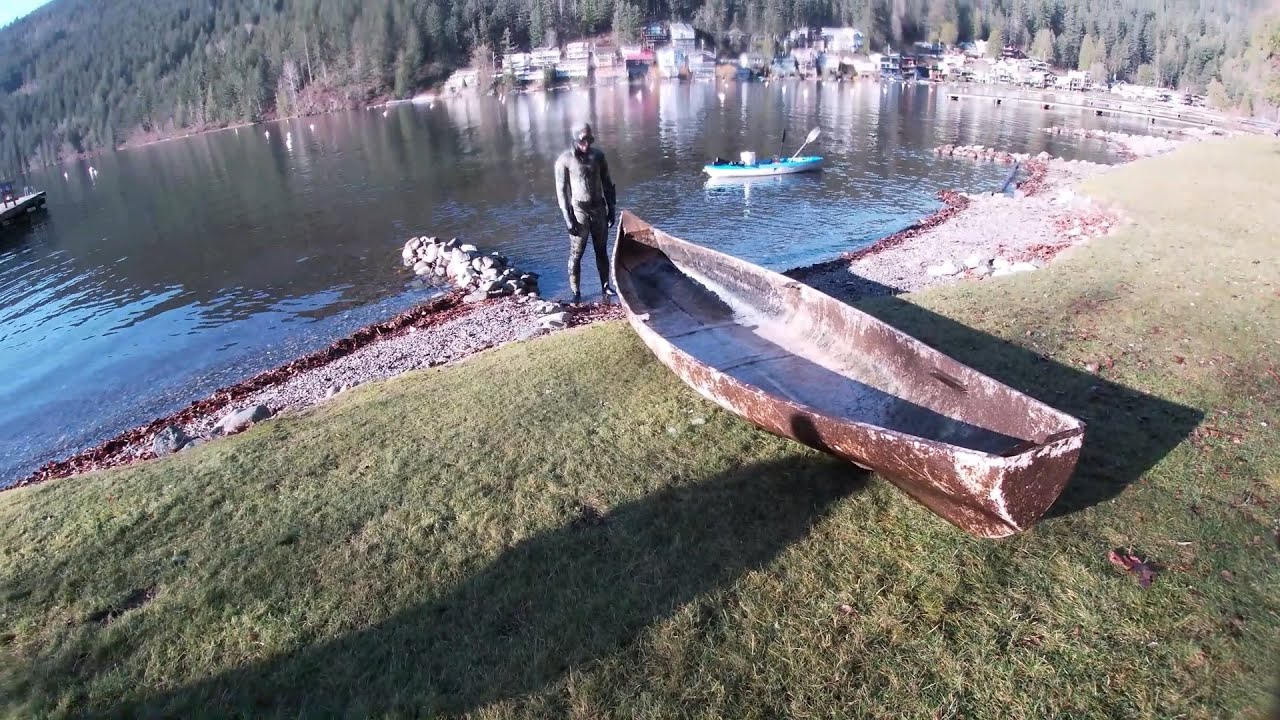 We found a canoe underwater! - YouTube