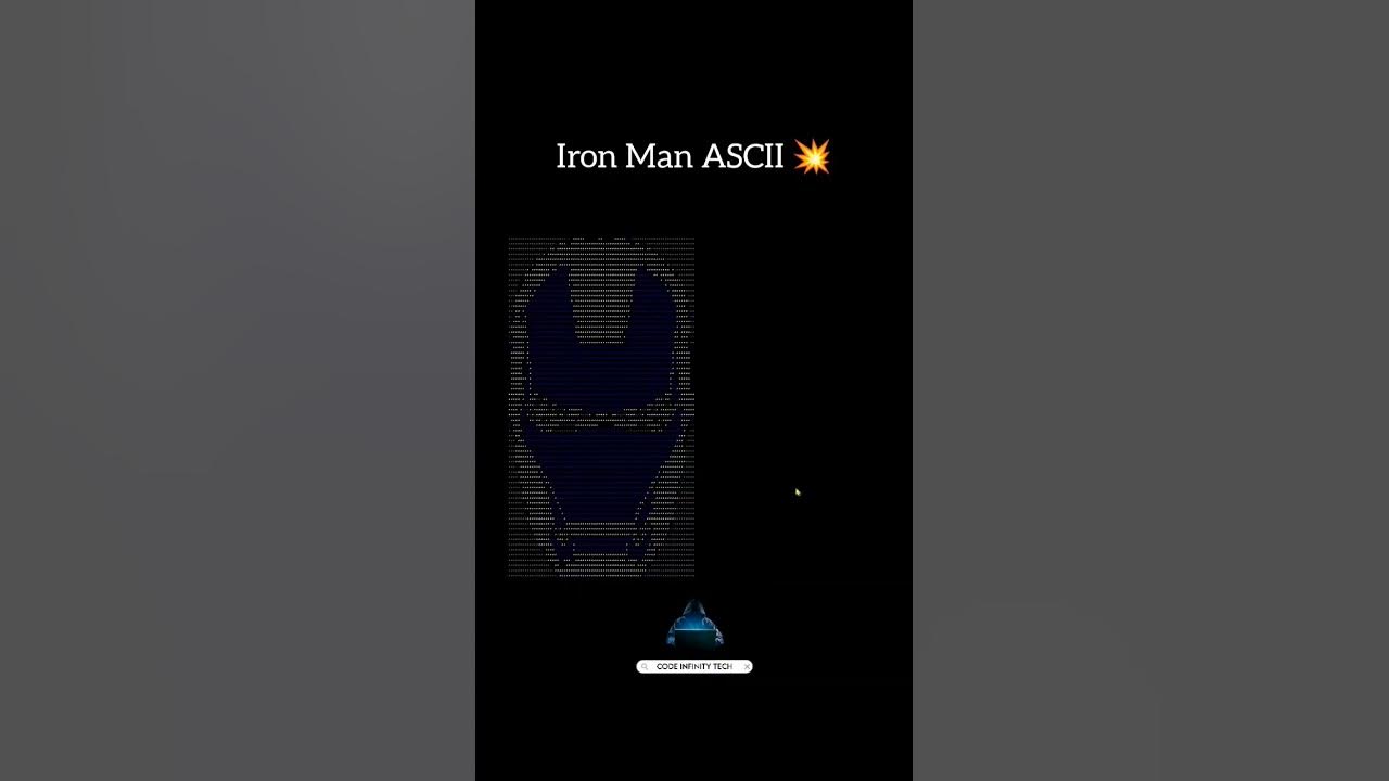 Iron Man Using Python Ascii Ironman Avengers Youtube
