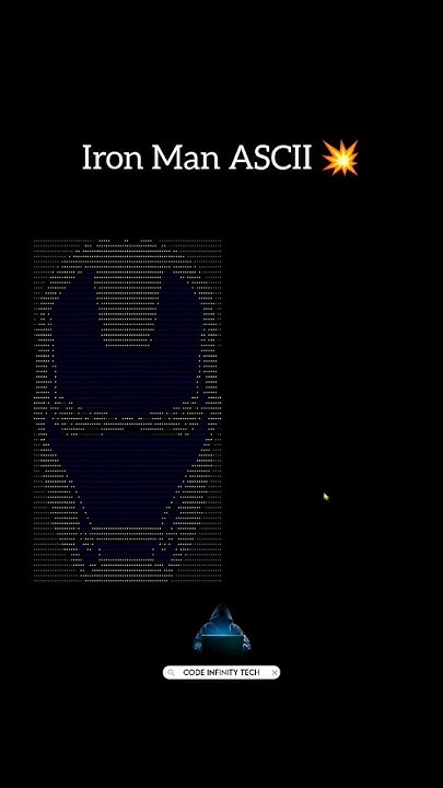Iron Man Using Python Ascii Ironman Avengers Youtube
