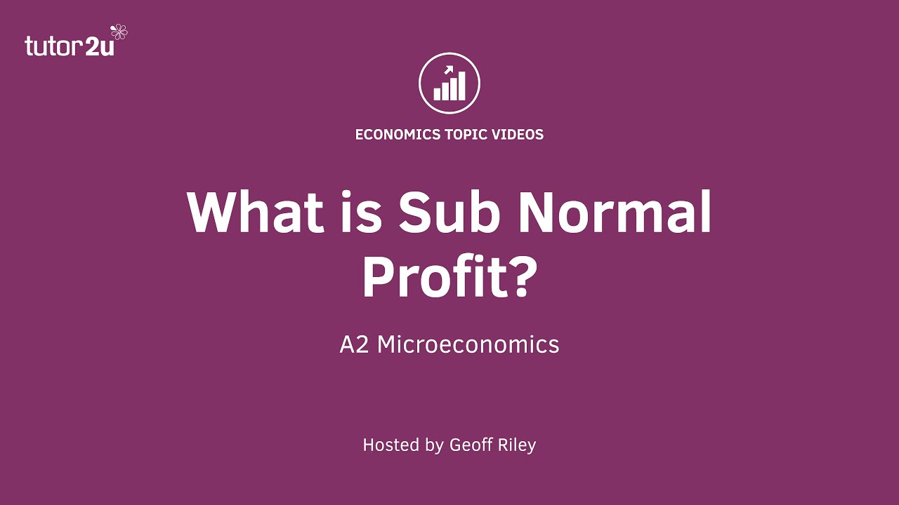 Diagram Short: Sub-Normal Profit - YouTube