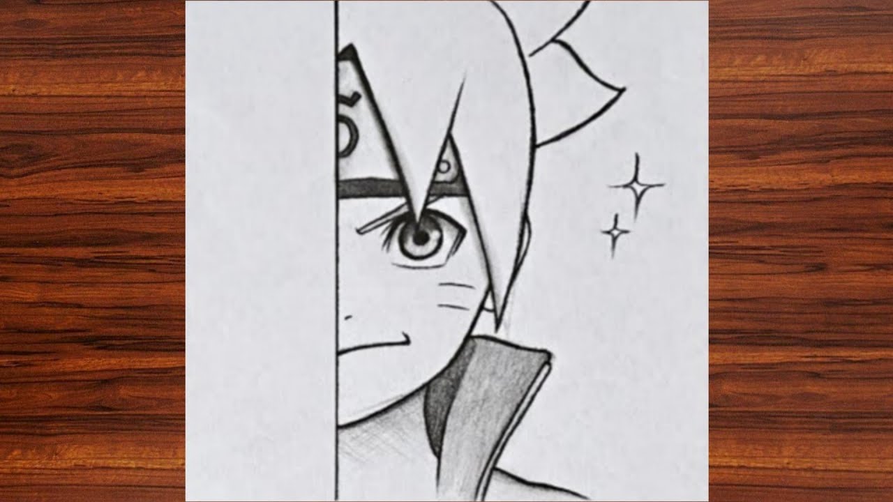 Easy anime drawing || How to draw Boruto Uzumaki step by step || Easy ...