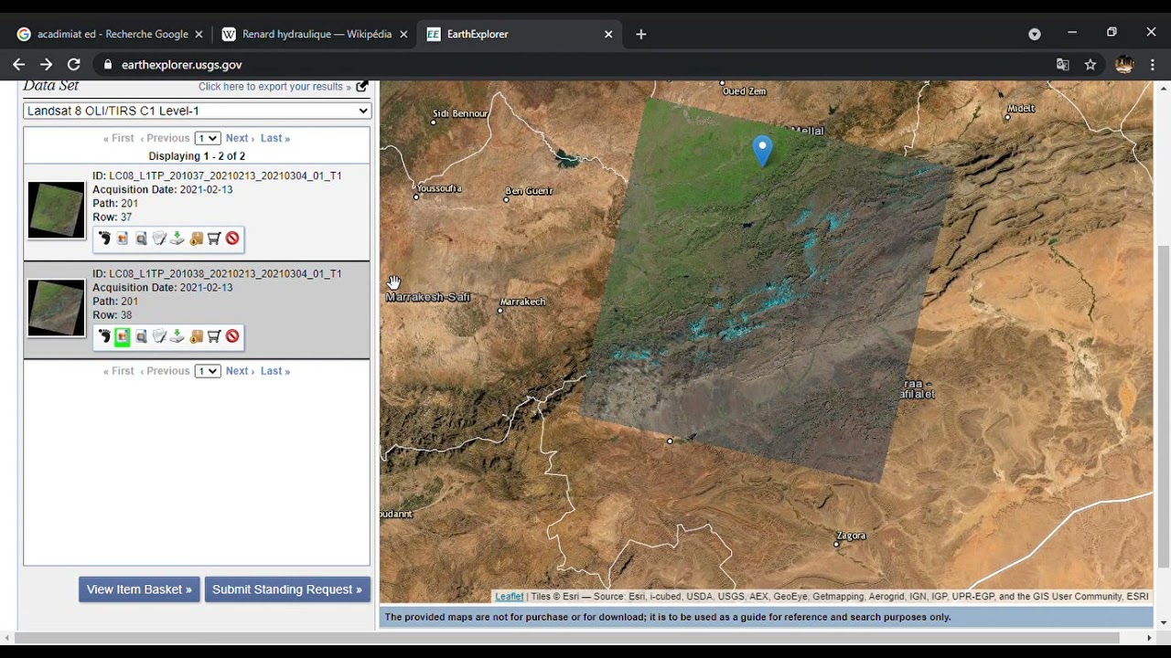 comment télécharger une image satellitaire Landsat (Earth explorer)et l ...