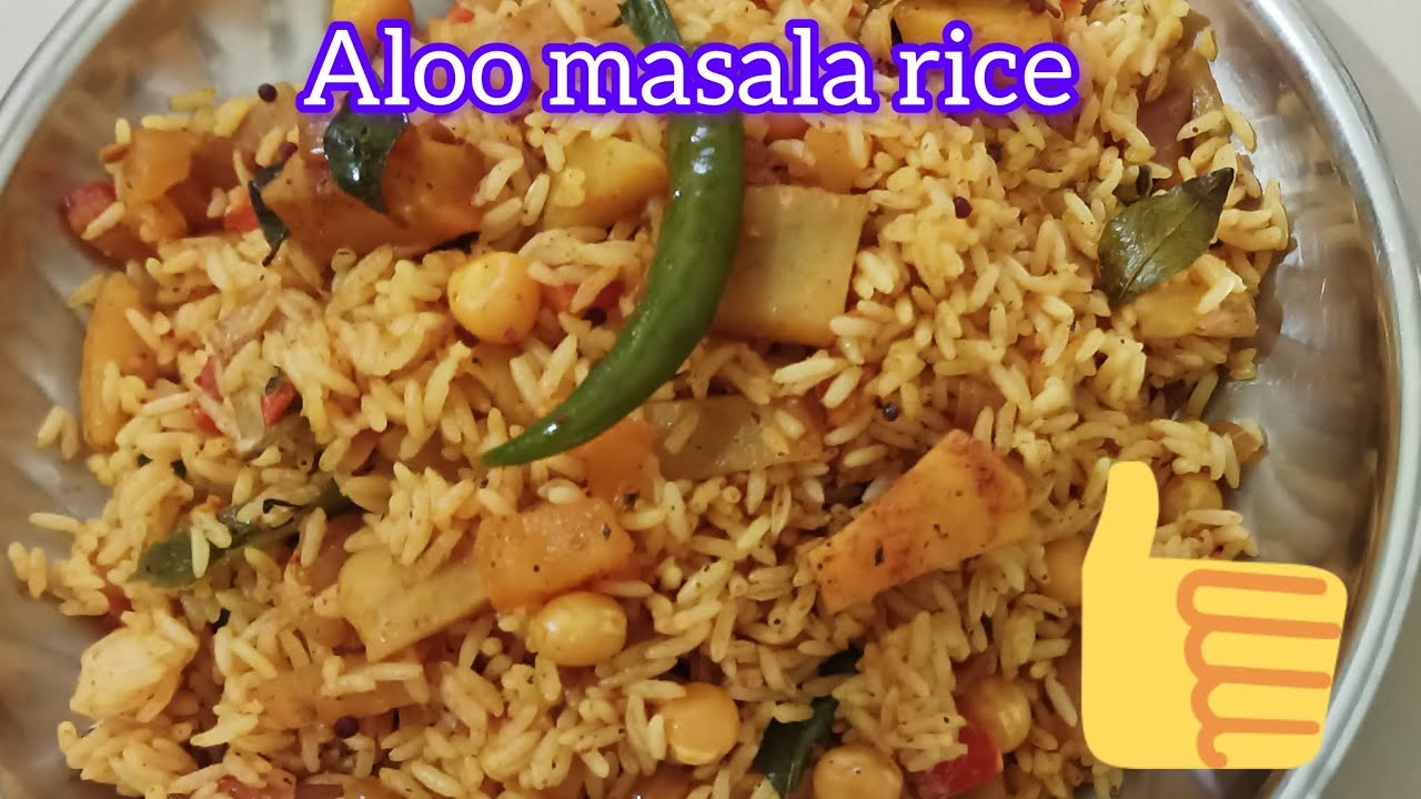 Aloo rice recipe. Potato masala rice. Easy & Quick Lunch box Recipe. # ...