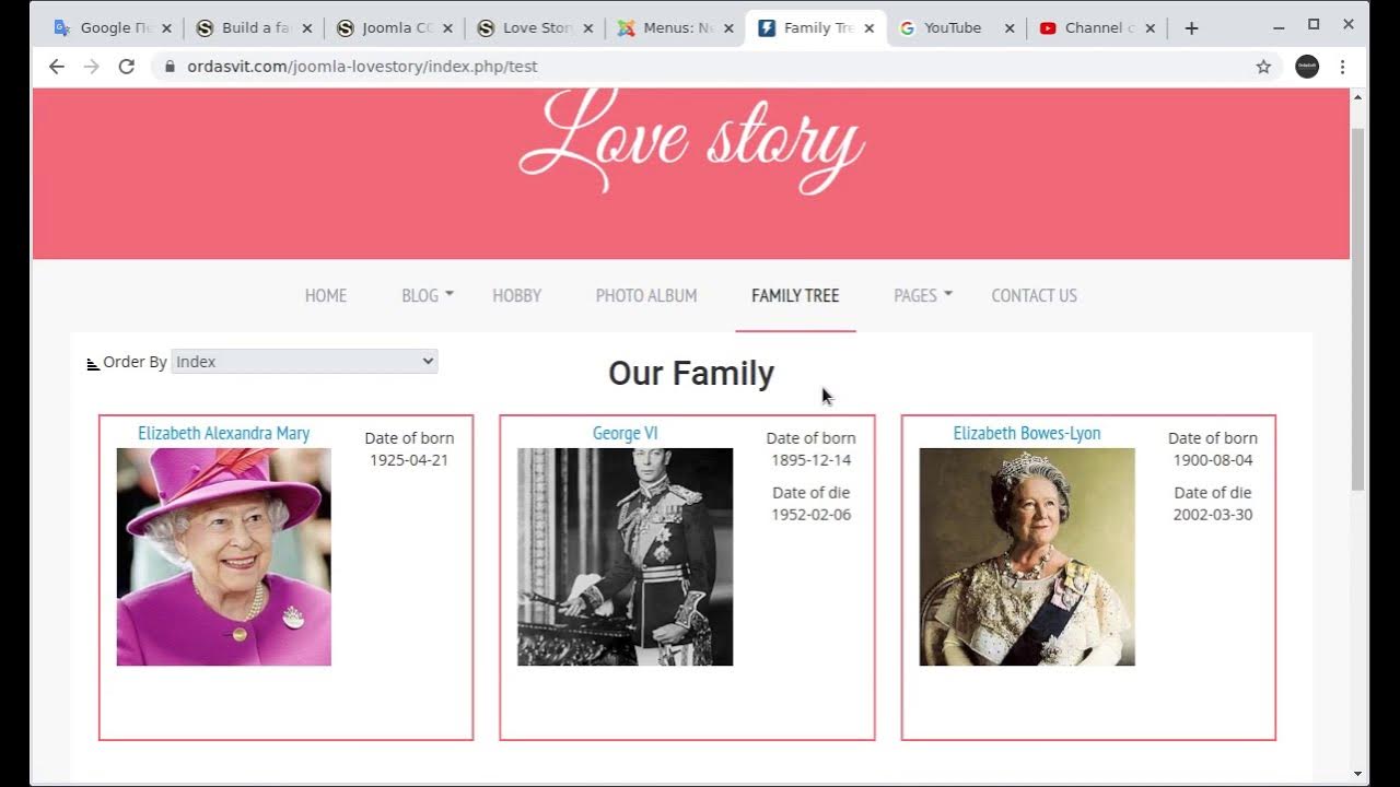 Build a family tree in your website - YouTube