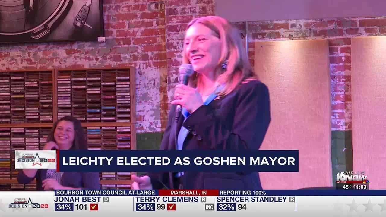 Gina Leichty elected as Goshen mayor - YouTube