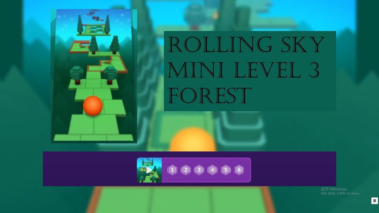 Rolling Sky Mini Level 3 - Forest (new) - YouTube