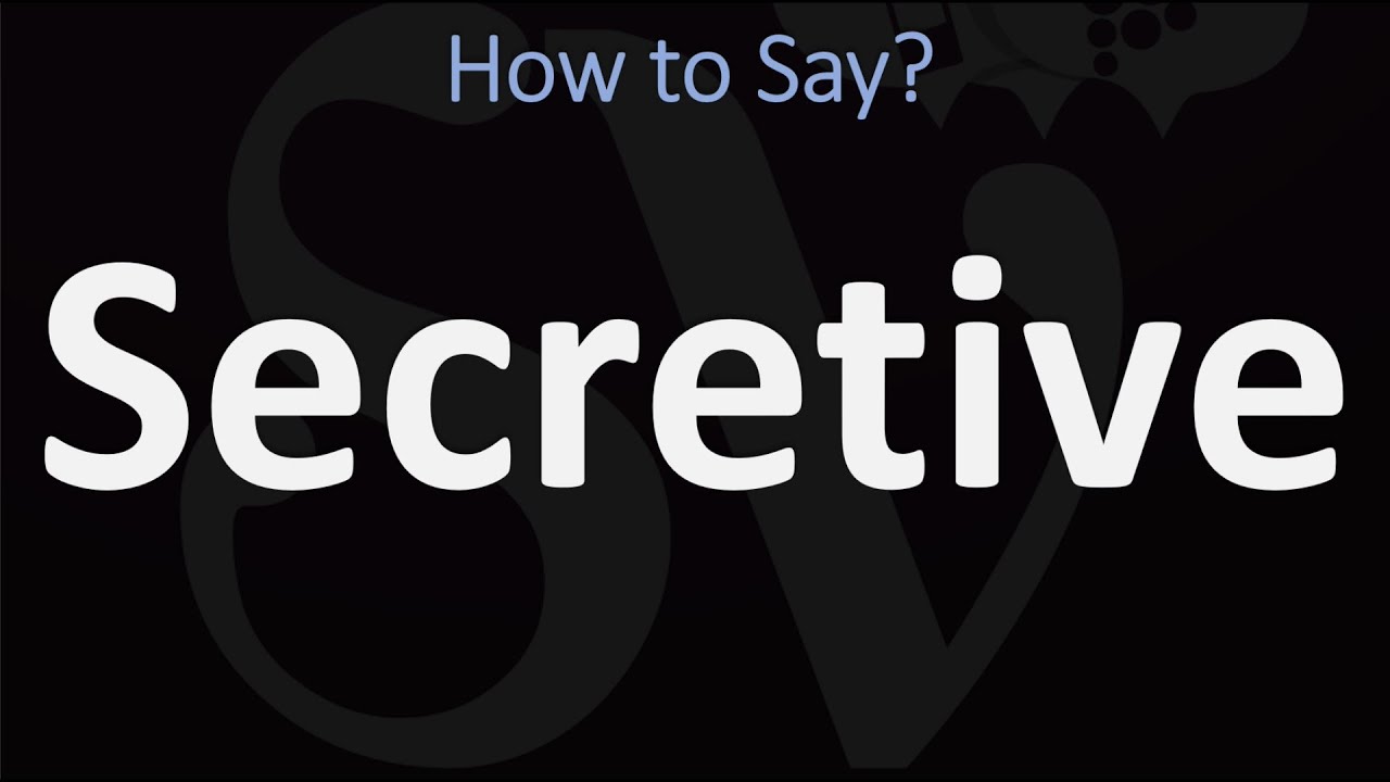 How to Pronounce Secretive? (CORRECTY) - YouTube