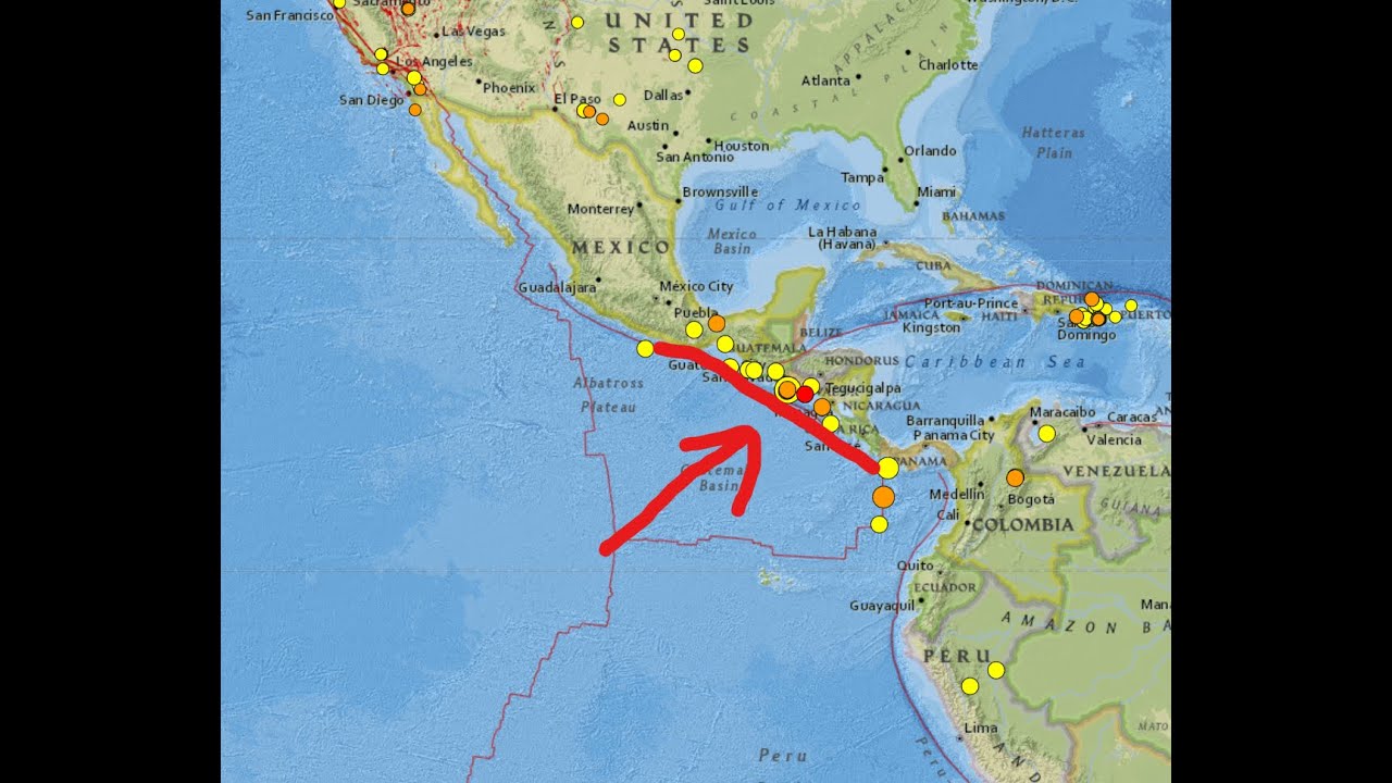 Middle America Trench Earthquake uptick. Friday Night Earthquake update ...