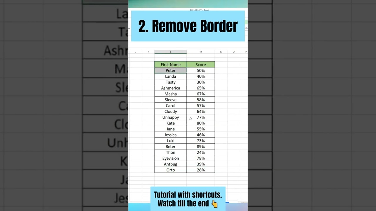 Learn How To Add Remove Borders shortcut In Excel Excel Quick Tip Learn How To Add Remove Borders shortcut In Excel Excel Quick Tip