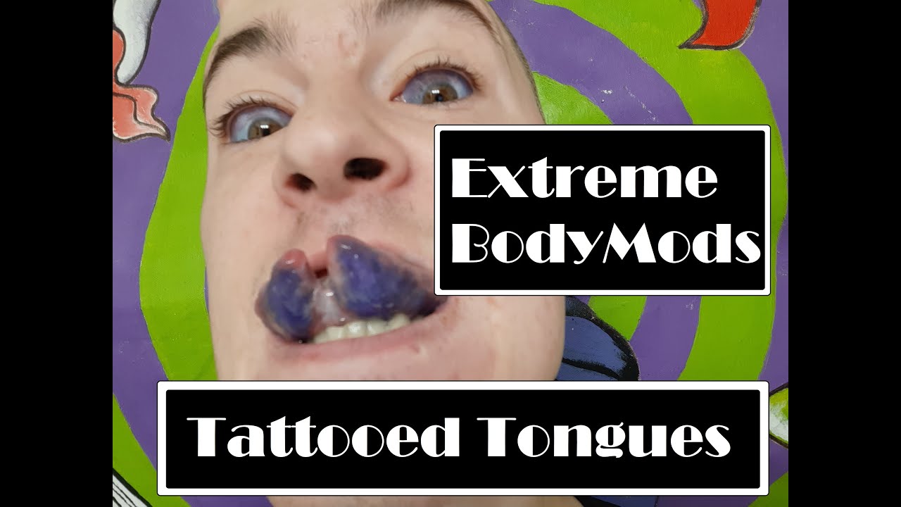 Extreme Body Modification Tattooed Tongue - YouTube