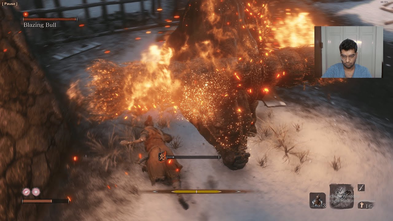 Sekiro | Wolf VS Blazing Bull | 1080p 60 FPS - YouTube
