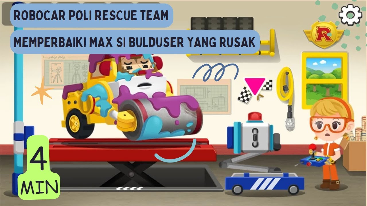 12.Max si Tuck Buldoser - Permainan Reparasi - Robocar Poli - Tim ...