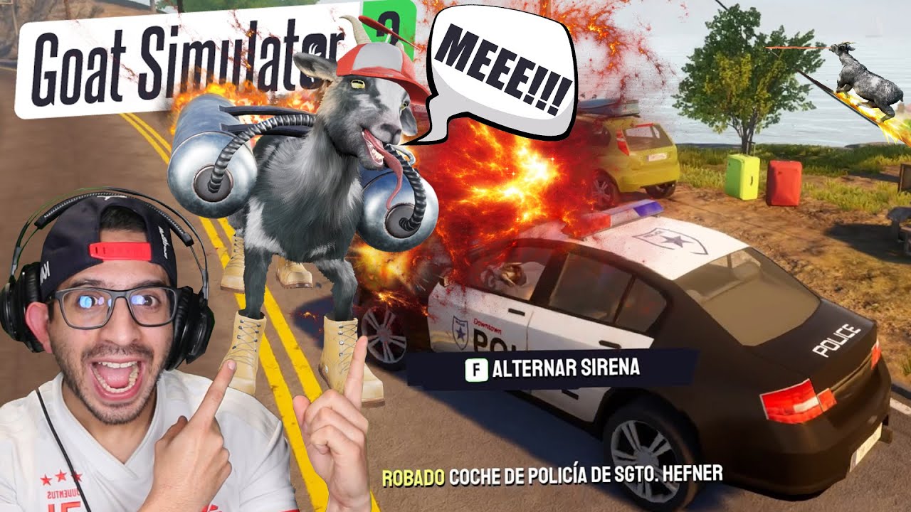 LA CABRA LOCA TUVO UN ACCIDENTE | TNTs en GOAT SIMULATOR 3 | Juegos ...