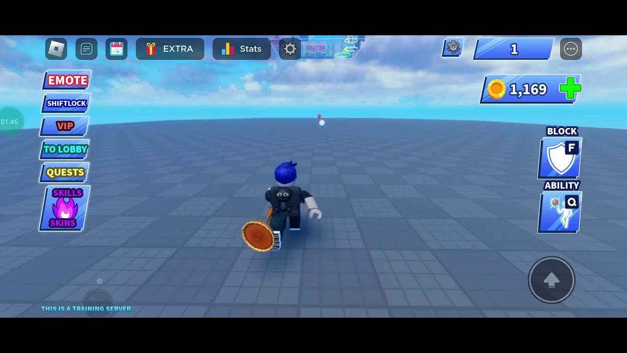 Beating Extreme/Impossible training mode on blade ball!! - YouTube