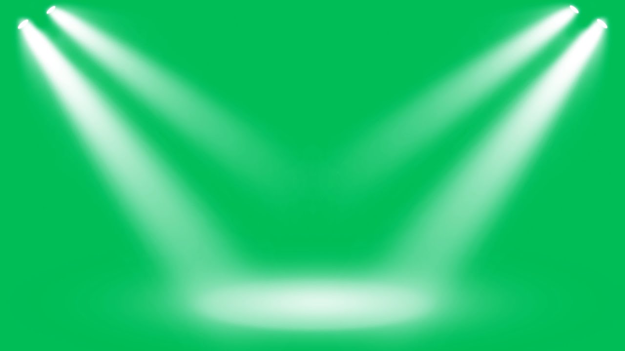 4K Stage Spotlights Animation | Green Screen Chroma Key Video | Studio ...