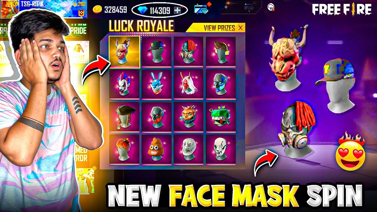 Free Fire I Got All Rare Old Masks😍 In One Spin || Super Event -Garena ...