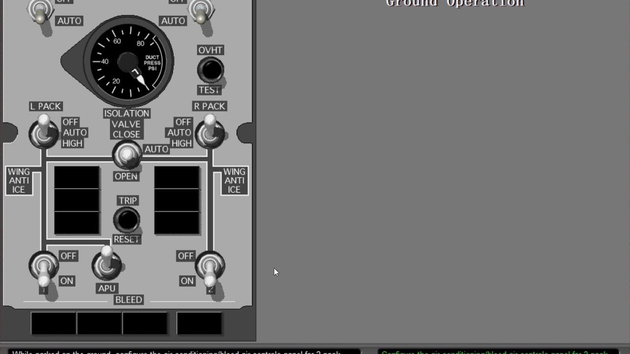 9 APU 2 pack ground operations - YouTube