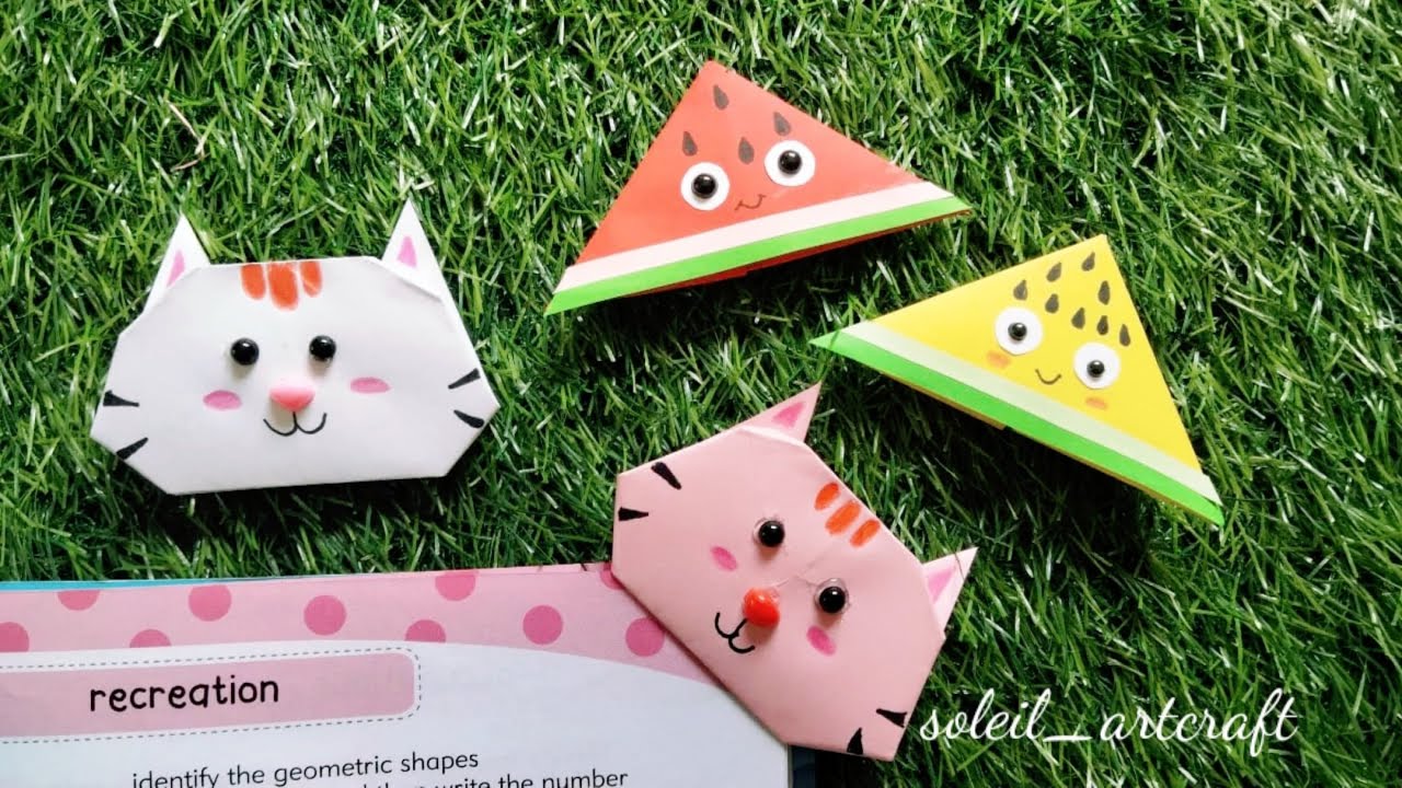 IDE PEMBATAS BUKU DARI KERTAS/PAPER ORIGAMI/PAPER CRAFT IDEAS/EASY ...