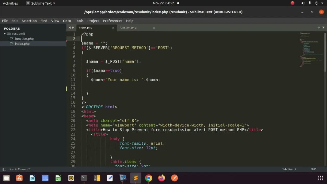 How to Prevent from resubmission alert POST PHP - YouTube