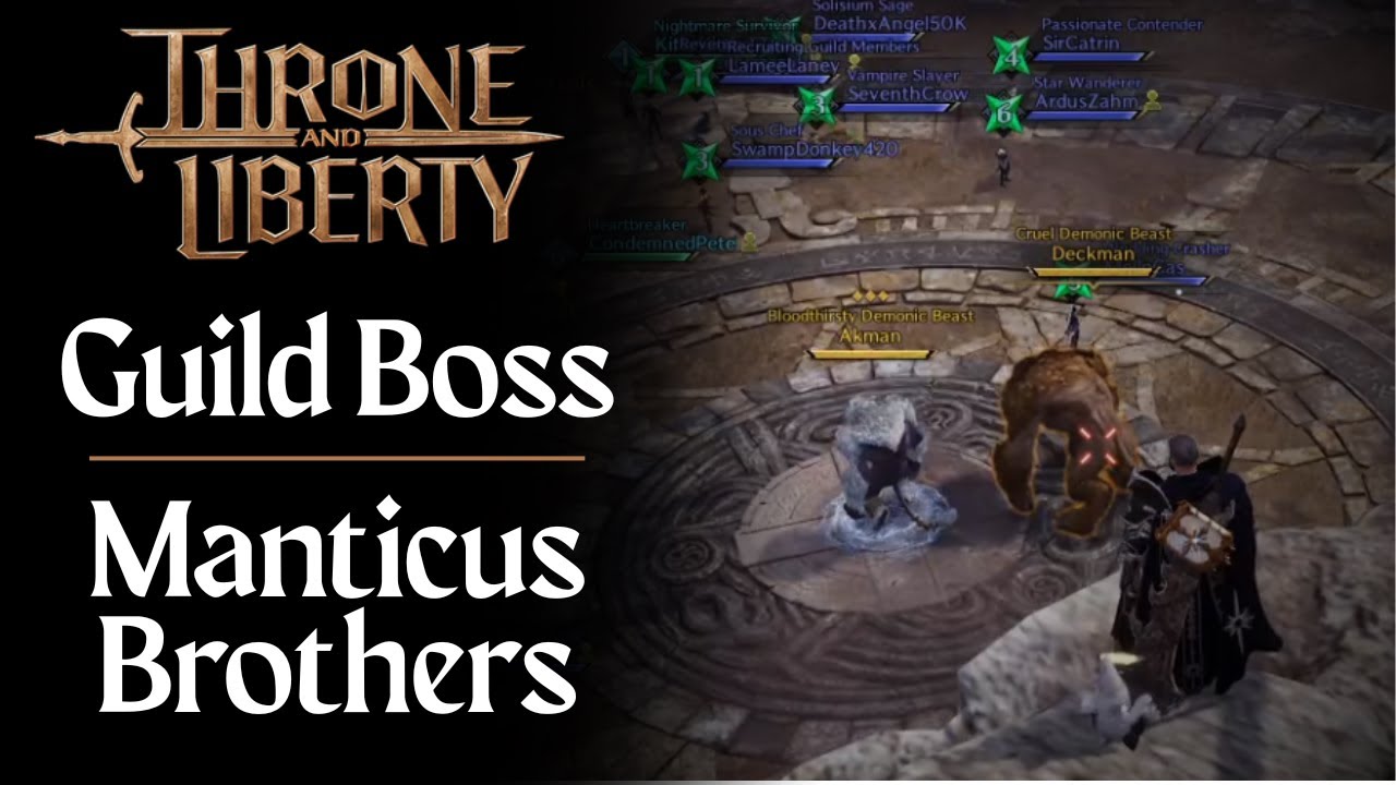 Manticus Brothers Guild/World Boss Experience - YouTube